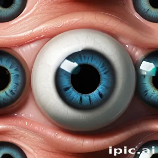 Surreal Close-Up of Multiple Eyes with Striking Blue Irises and Detail