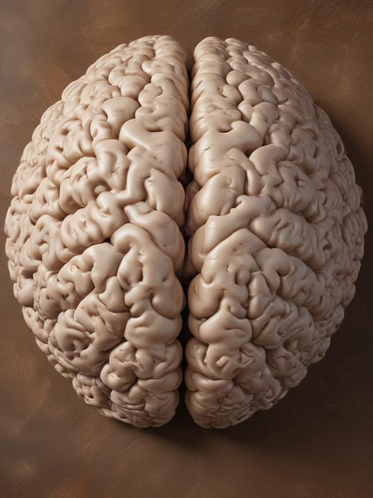 An Intricate Model of a Human Brain Showcasing Its Complex Structure
