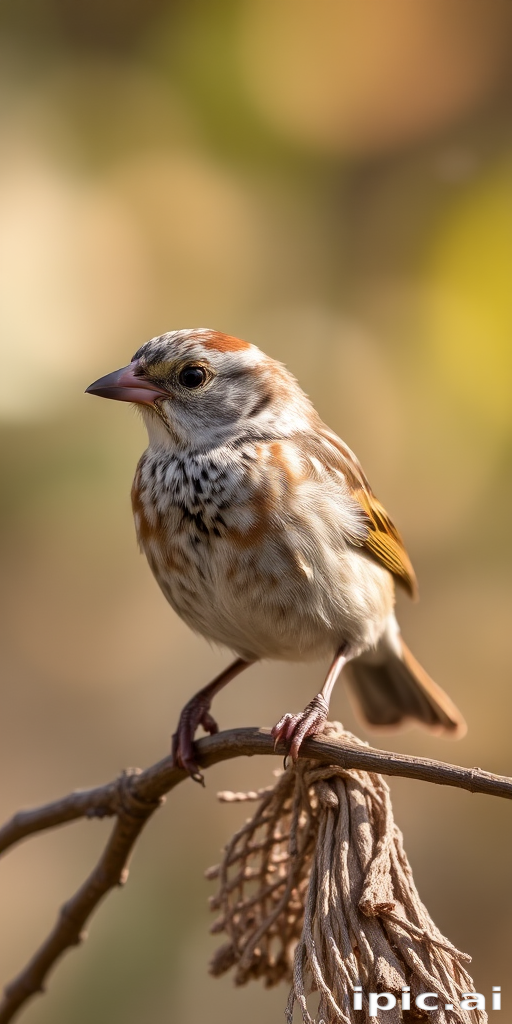 A Colorful Bird Perched Gracefully on a Branch in Natural Light.