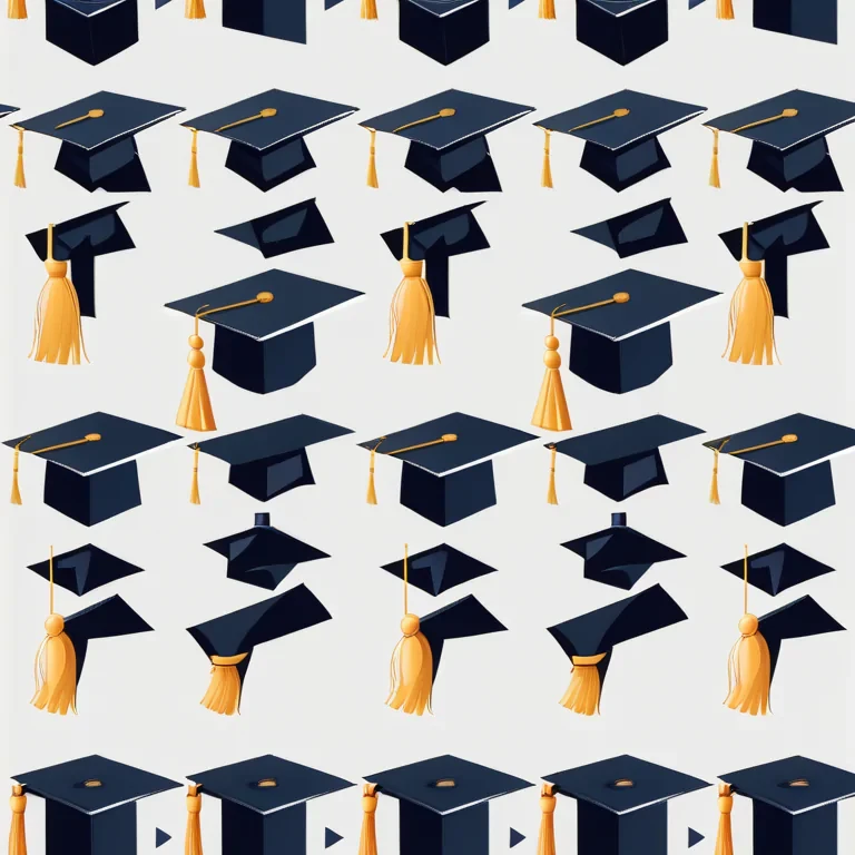 A Celebration of Achievement: Graduation Caps Pattern for Academic Success.