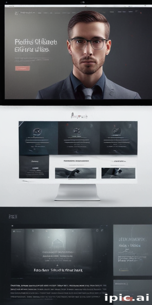 Modern Website Design Featuring a Professional Man with Glasses and ...