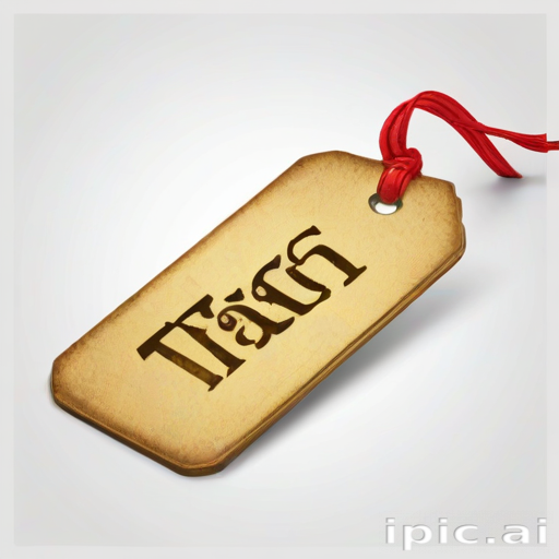 Elegant Gold Tag with Intricate Design for Personalization and Branding ...