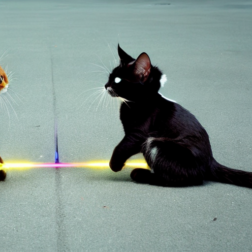 cats dueling eachother with their claws