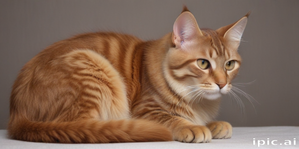 A Majestic Ginger Cat with Striking Features Posing Gracefully on a Surface