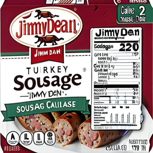 Jimmy Dean Turkey Sausage Patties With Nutrition Information On The