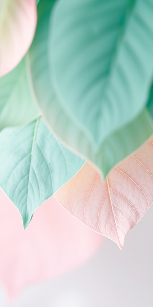 Delicate Layers of Soft Pastel Leaves in Serene Natural Harmony