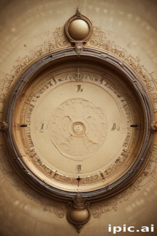 Intricate Vintage Clock Design with Ornate Details and Historical Charm