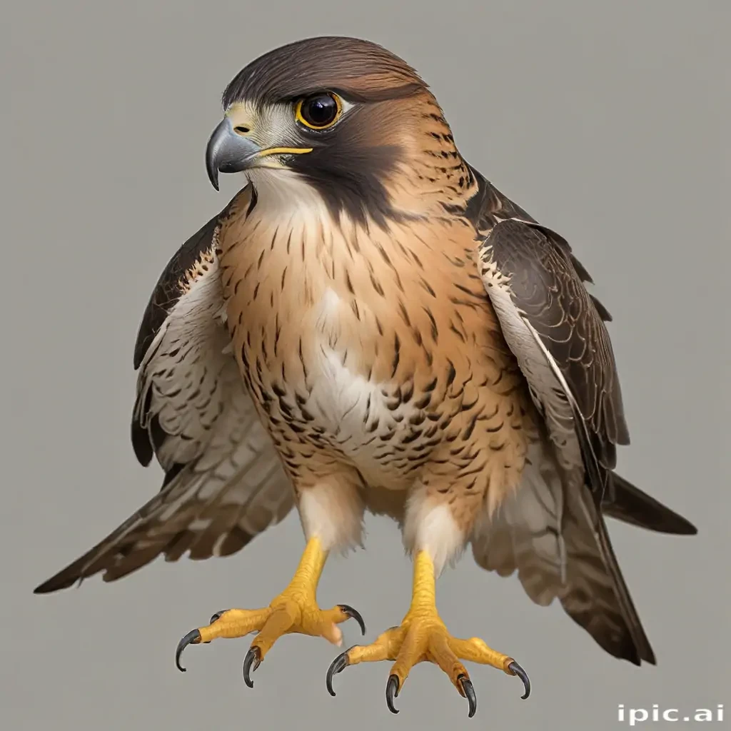 A Majestic Falcon with Striking Features and Impressive Talons ...