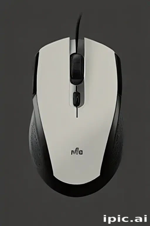 Modern Computer Mouse Design Featuring Sleek Lines and Ergonomic Shape