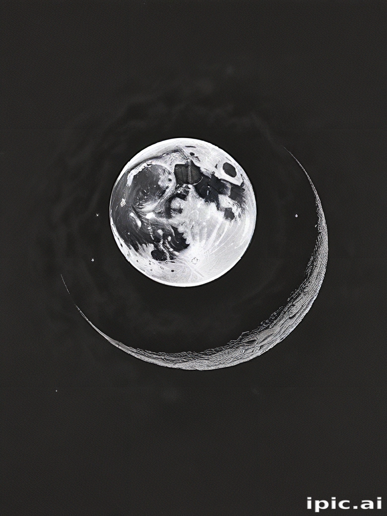 Celestial Beauty: A Stunning Artistic Representation of the Moon's Phases