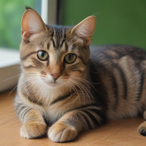 adorable brown tabby cat