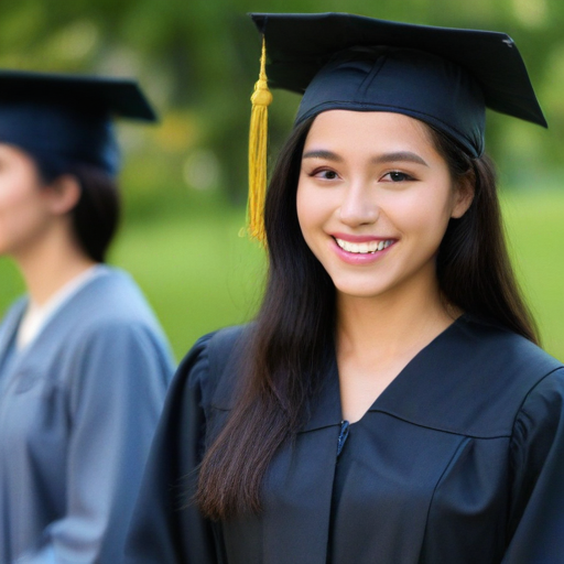 smiling student at witch graduation