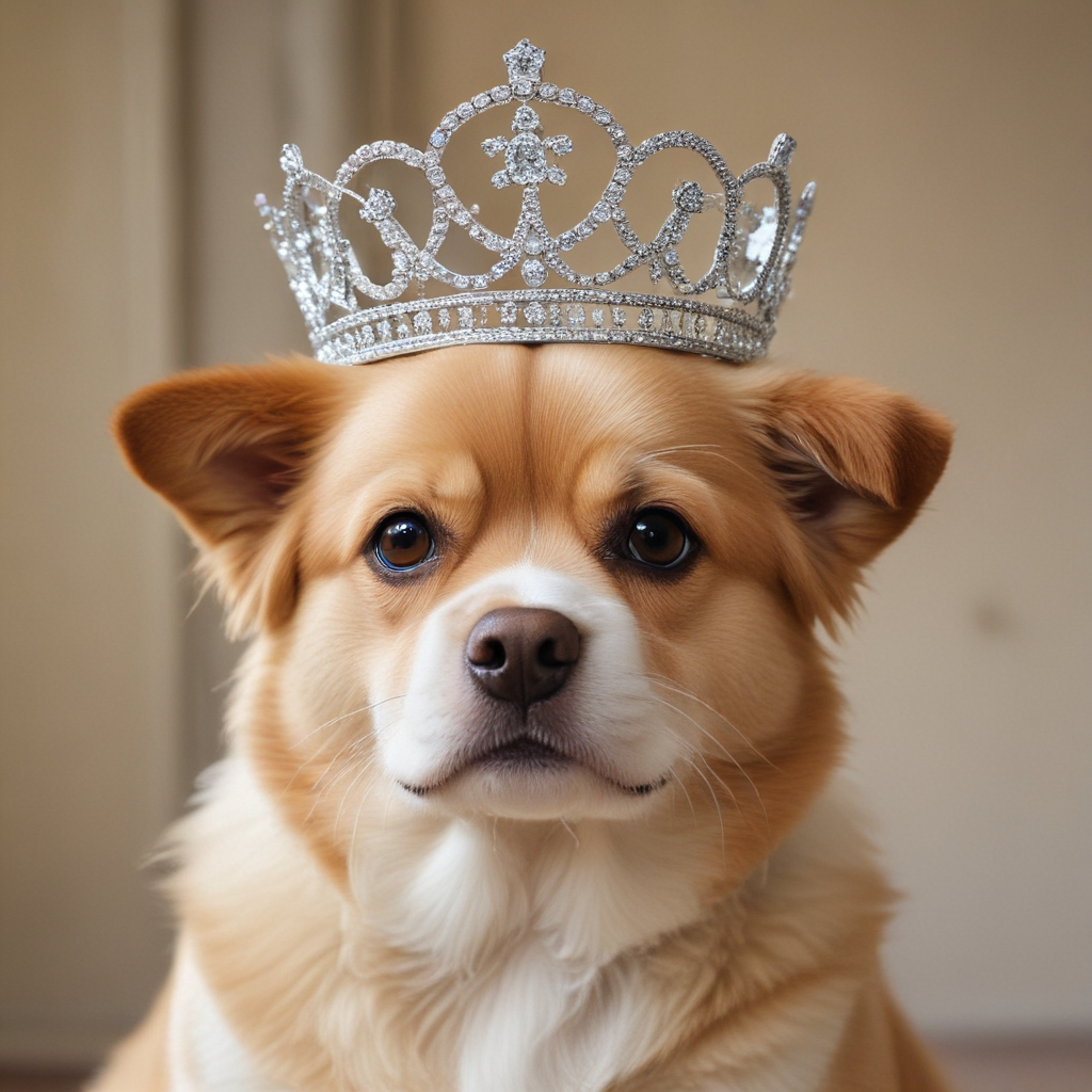 dog with tiara