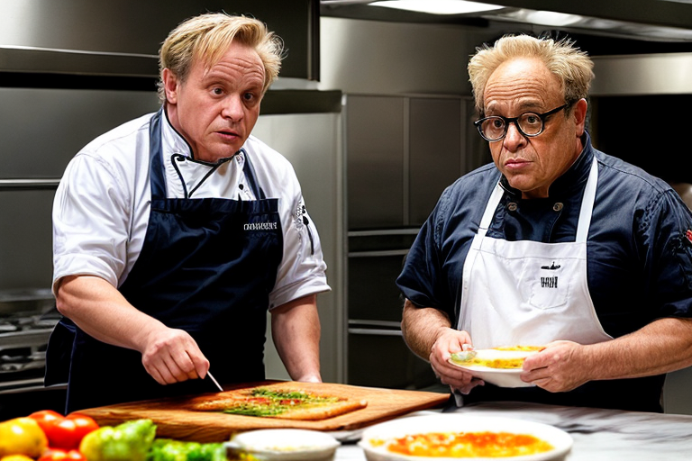 Danny DeVito as chef Gordon Ramsey