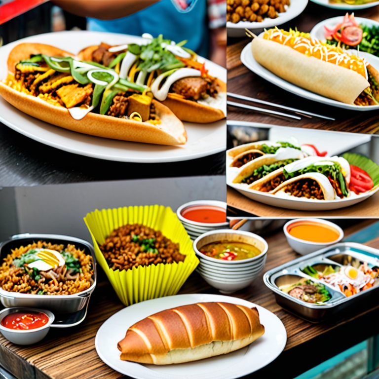 create A filipino street food style themed cafe