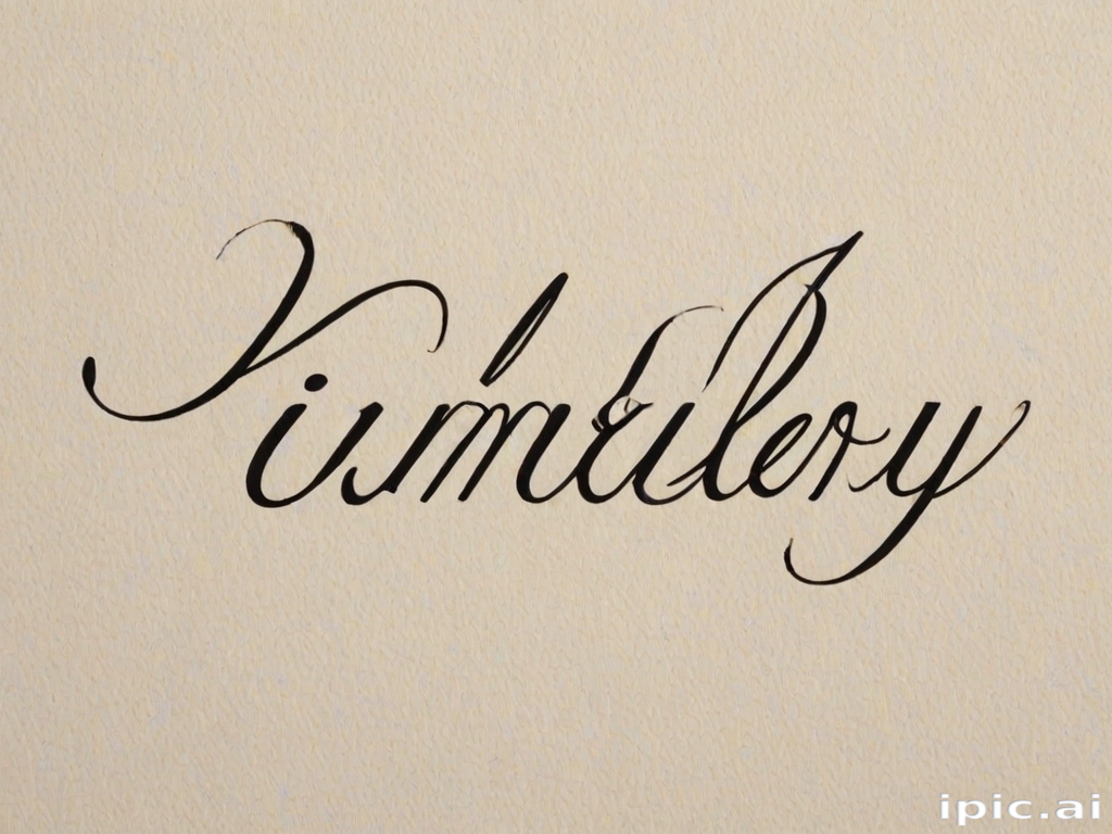 Elegant Calligraphy of the Word 'Imagery' on Soft Textured Paper