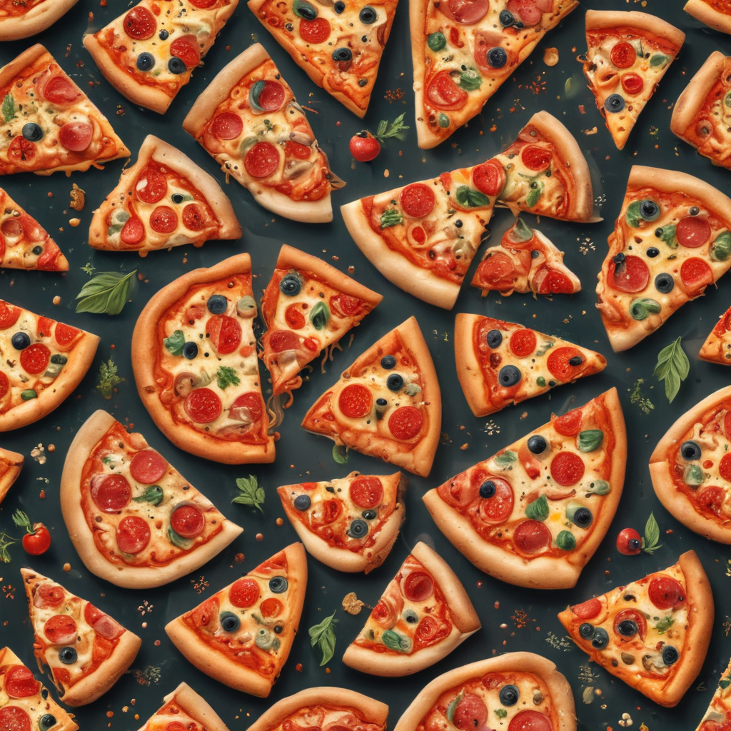 A Delicious Array of Colorful Pizza Slices Perfect for Any Gathering