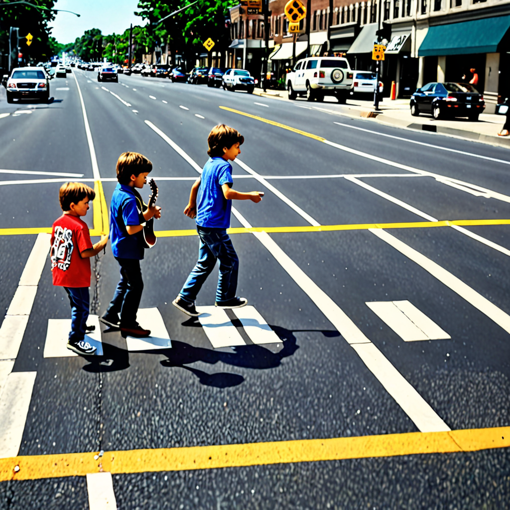 doobie brothers band playing in the streets intersection crosswalk kids ...