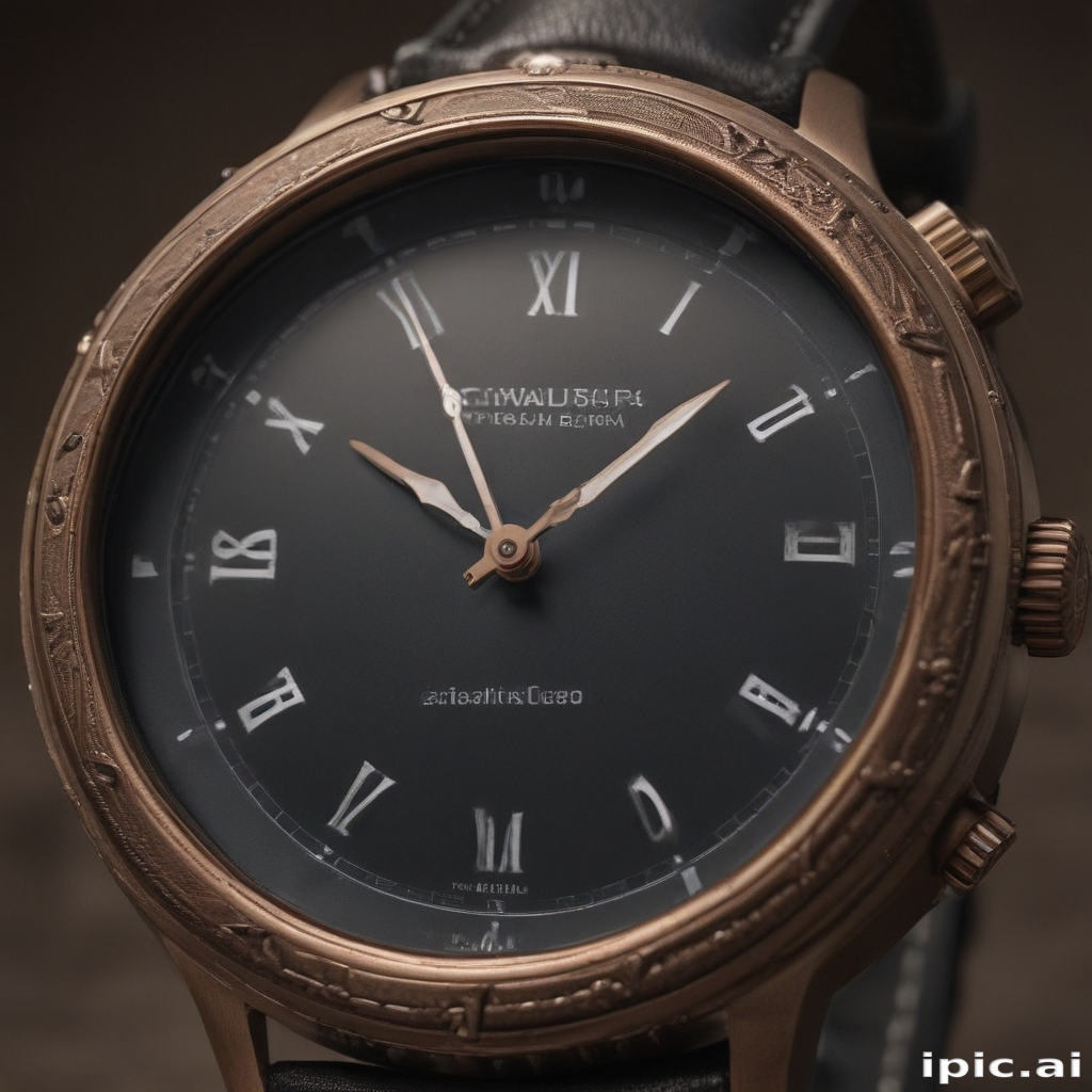 Elegant Vintage Timepiece Featuring Intricate Design and Classic Roman ...