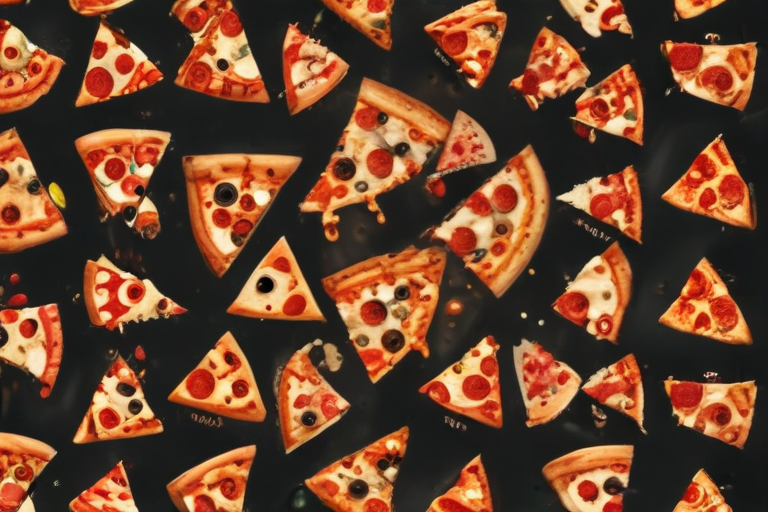 A Colorful Array of Delicious Pizza Slices on a Dark Background