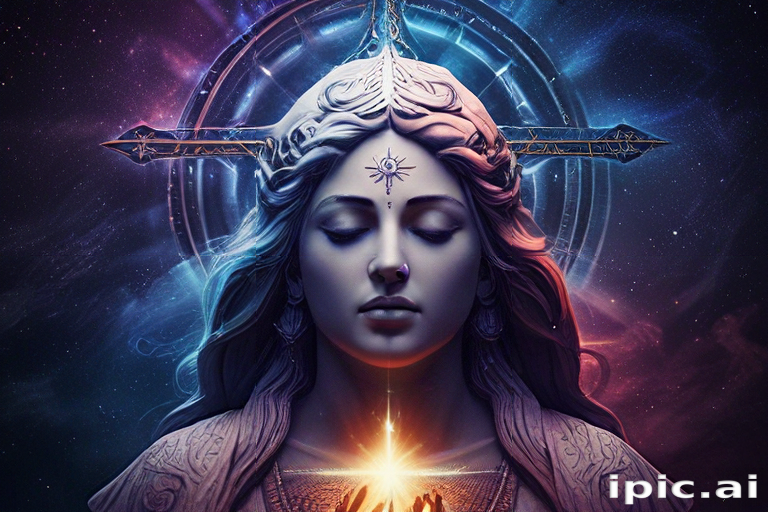 Celestial Goddess Embracing Light: A Journey Through Cosmic Spirituality