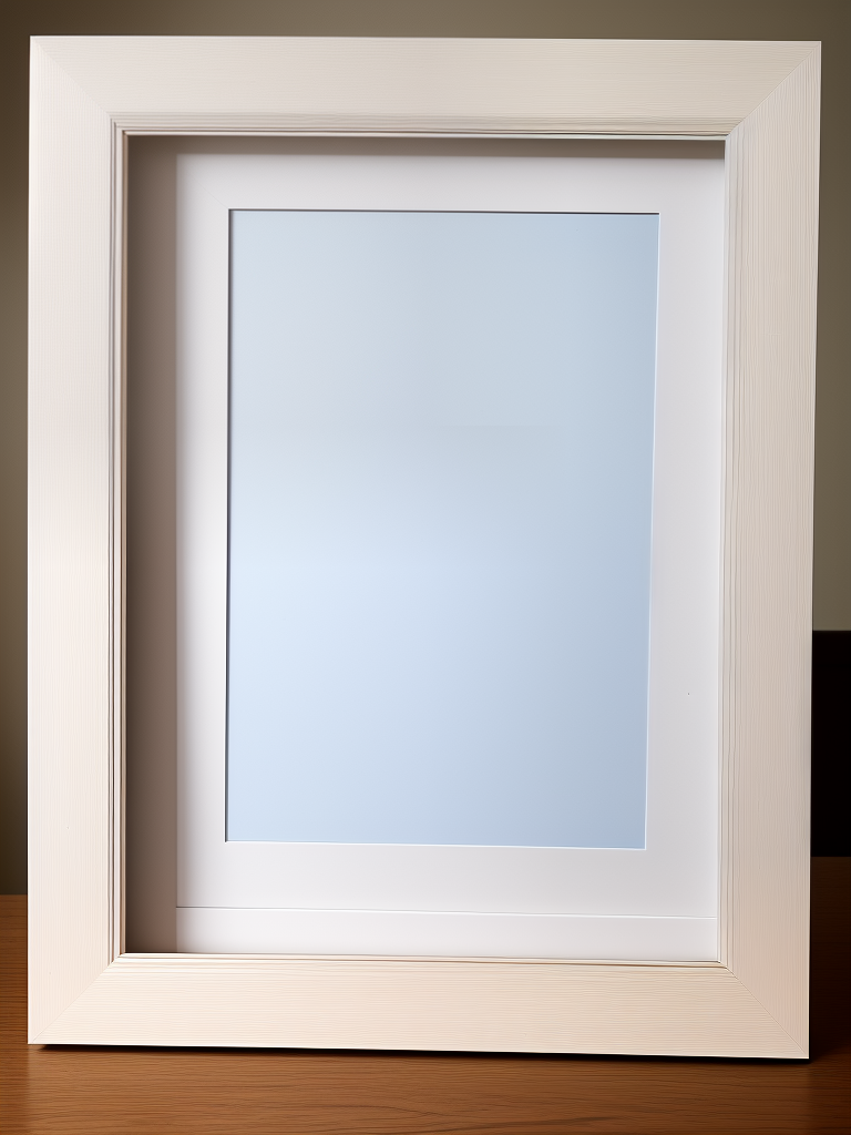 A Minimalist White Picture Frame Waiting for a Beautiful Artwork Display