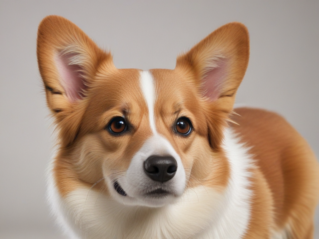 Adorable Corgi Dog with Distinctive Ears and Expressive Brown Eyes.