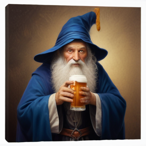 wizard drinking beer