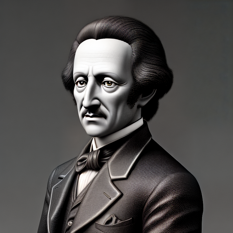 Felix Mendelssohn 3D Render