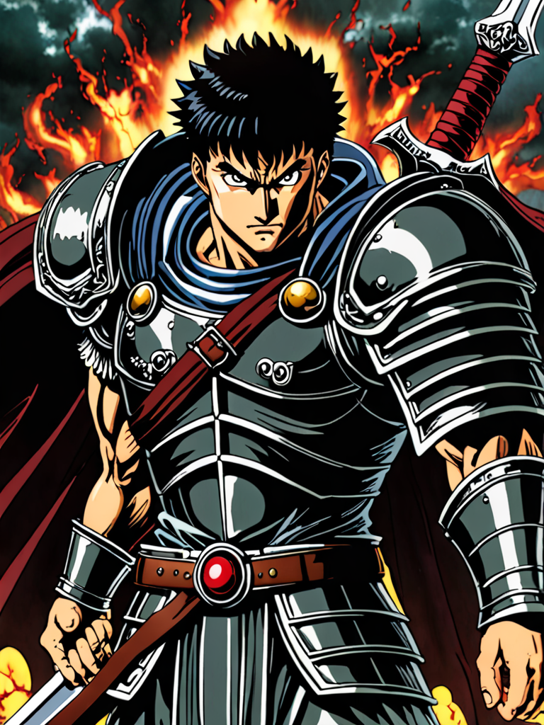Guts Berserk dark versus demons