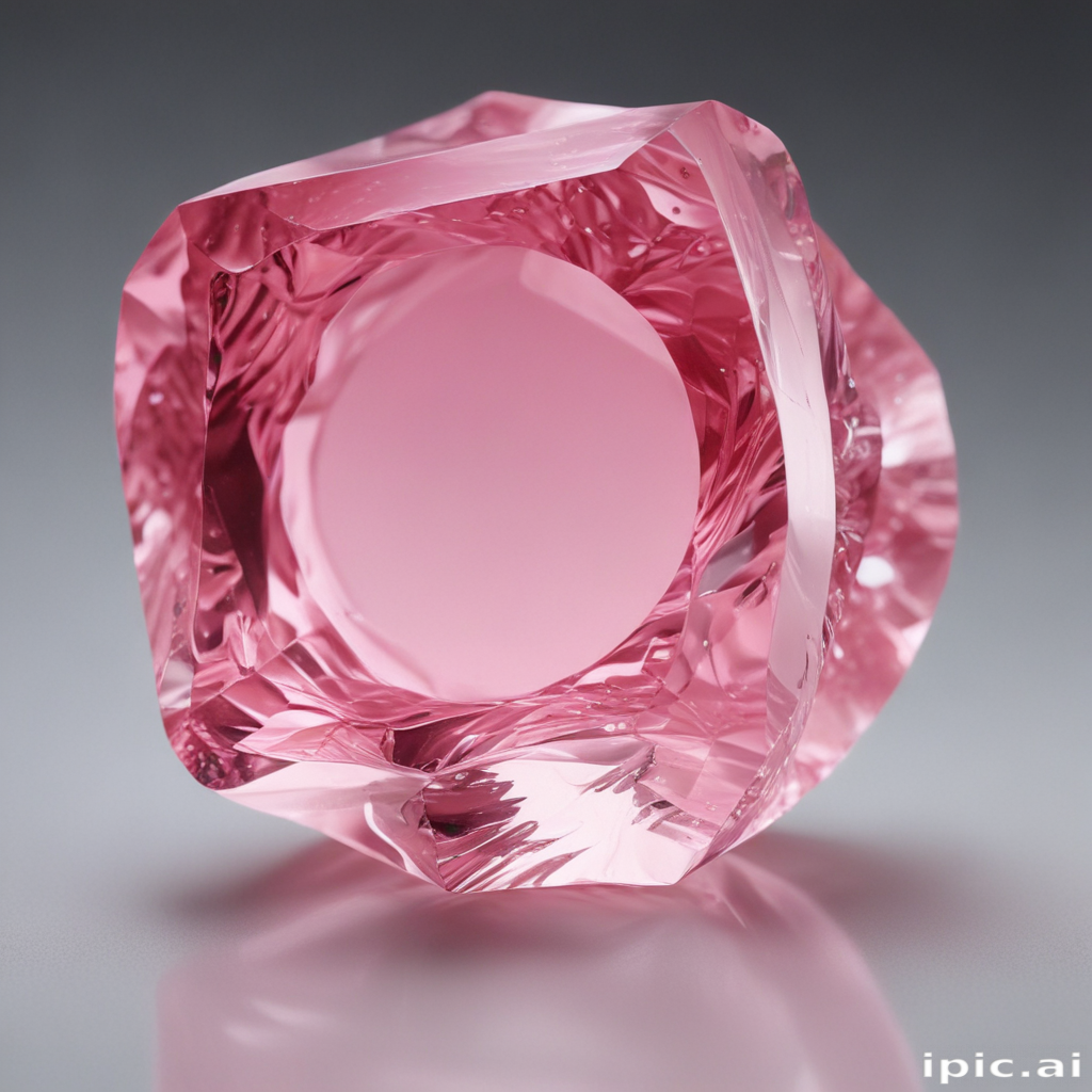 Beautifully Cut Pink Crystal Gemstone Reflecting Light with Stunning ...
