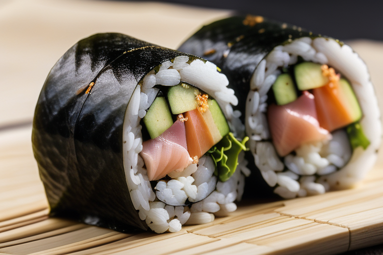 Delicious Sushi Rolls Featuring Fresh Fish, Crisp Vegetables, and ...