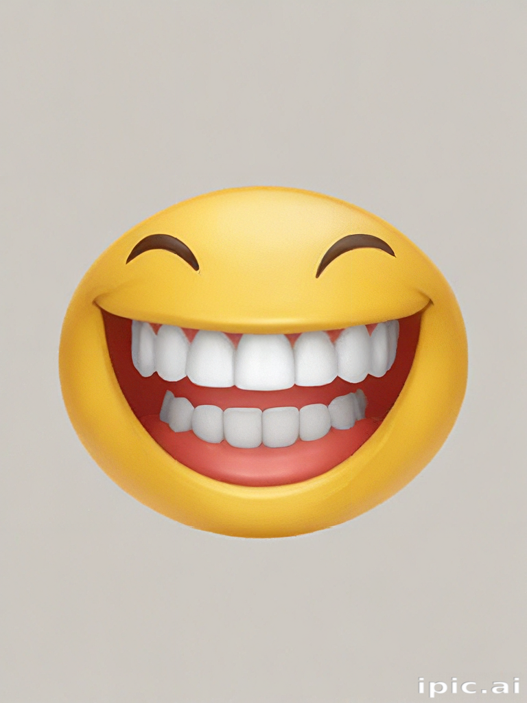 A Bright and Cheerful Emoji with a Big Smile and Joyful Expression.