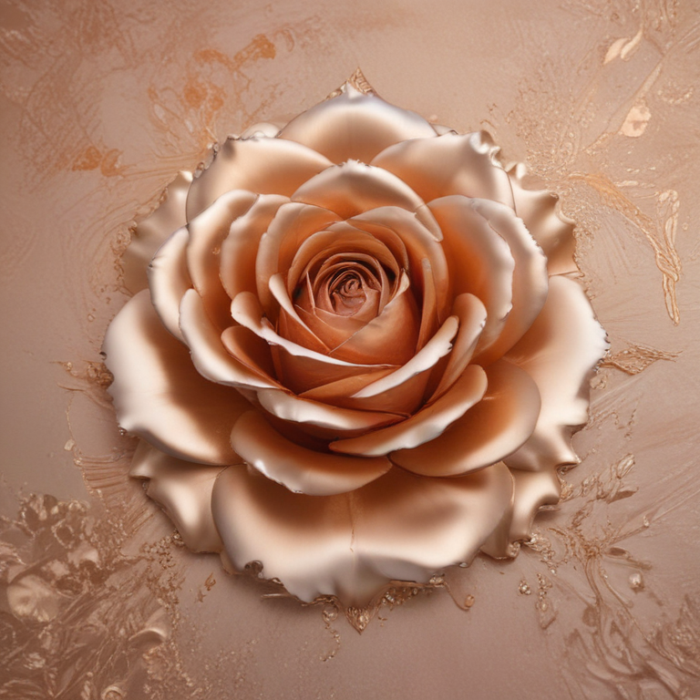 Elegant Satin Rose Blooming Against a Soft, Textured Background