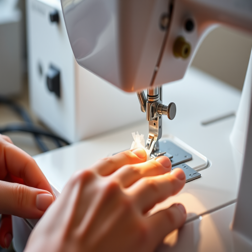 Colorful Vintage Sewing Machine with Heart Design and Thread Spool