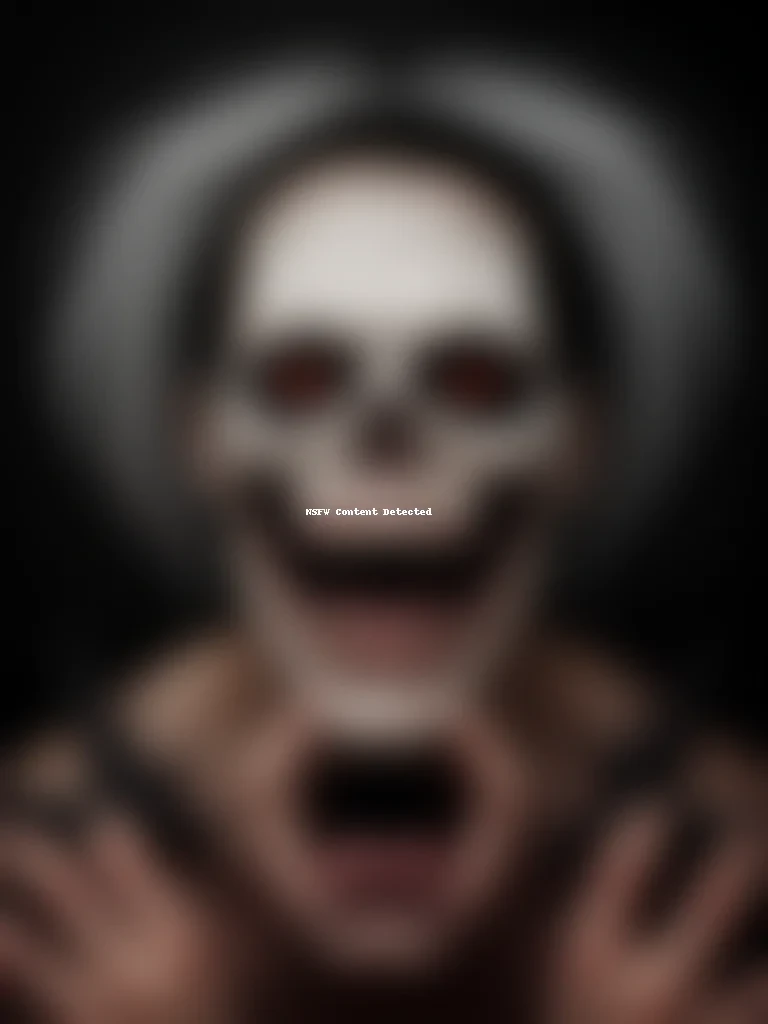 Haunting Portrait of a Mysterious Figure with an Eerie Expression