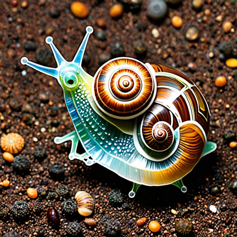 self sufficient snail space station in form of snail