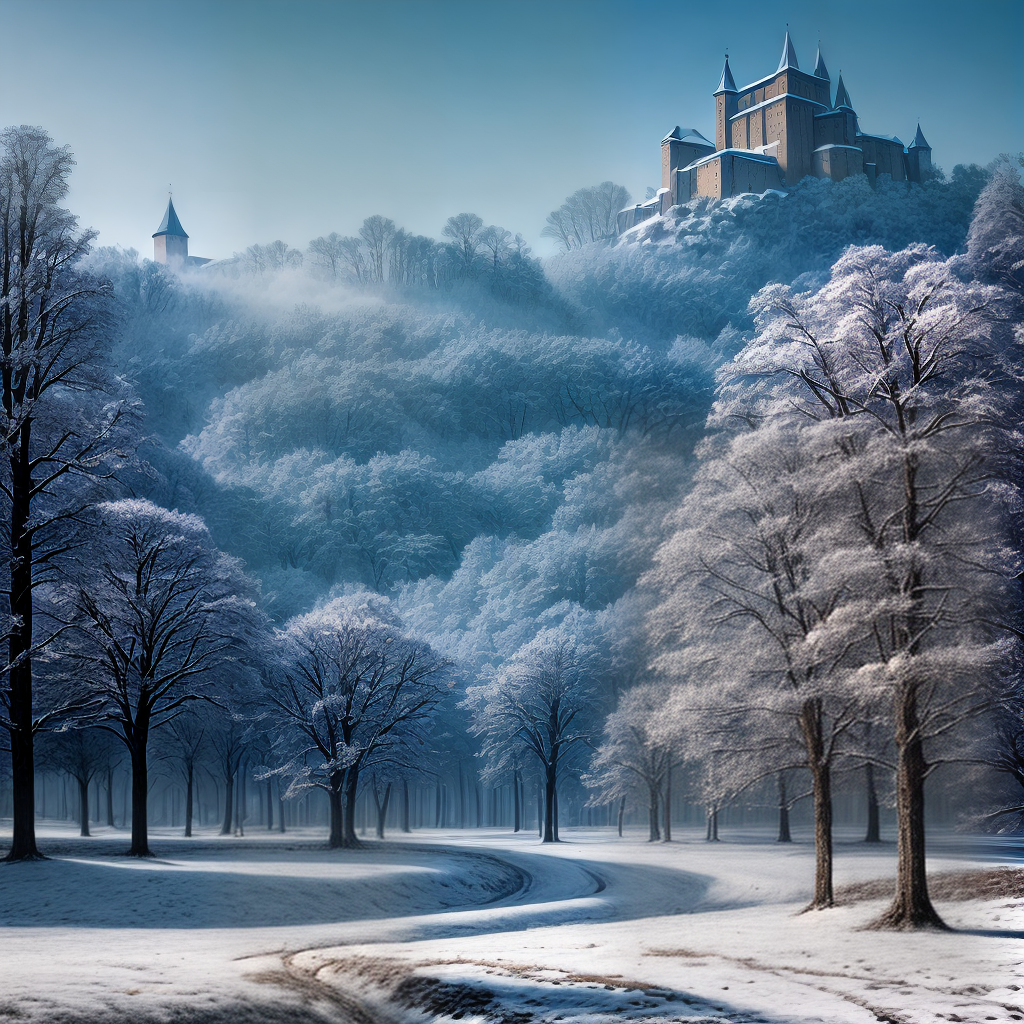 Medieval winter atmosphere