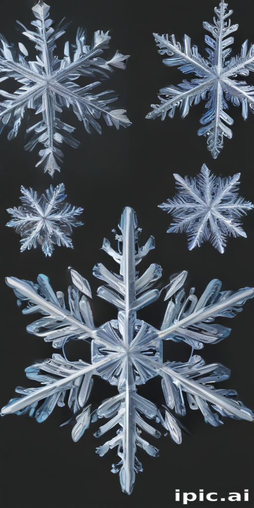 Intricate and Unique Snowflakes Displaying Nature's Beautiful Winter ...