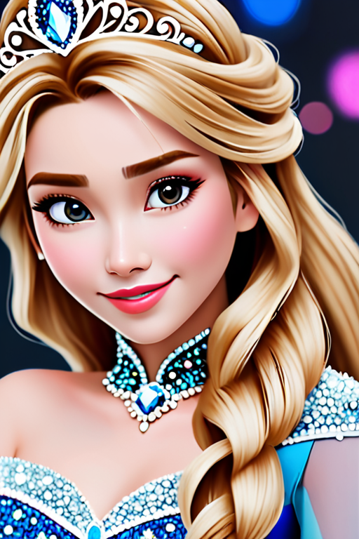 Queen Elsa and Blacpink Lisa happy