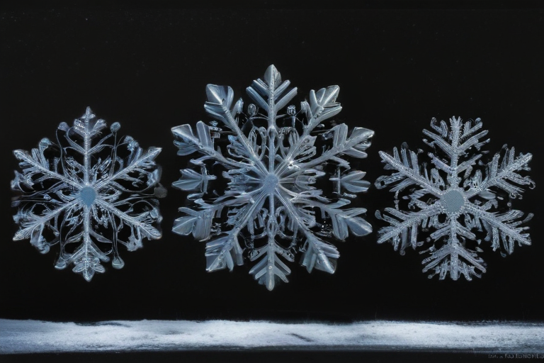 Intricate and Unique Snowflake Designs Captured Under a Microscope's Lens