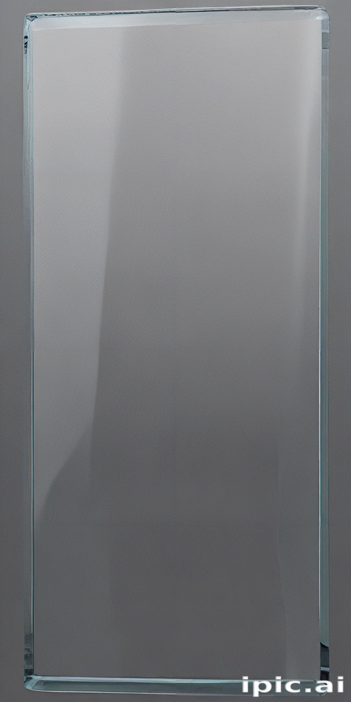 Clear Glass Panel Reflecting Light in a Minimalist Studio Setting