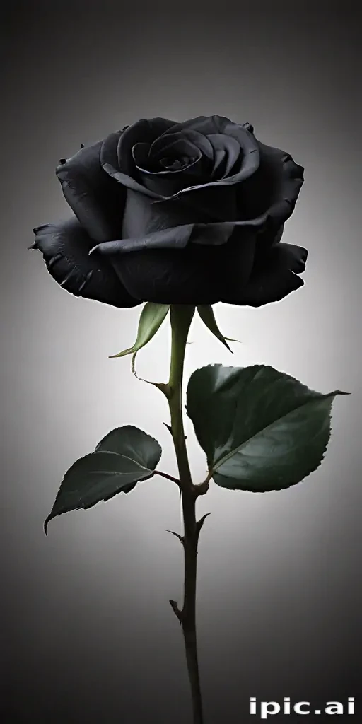 Elegant Black Rose Symbolizing Mystery and Beauty in Nature's Design