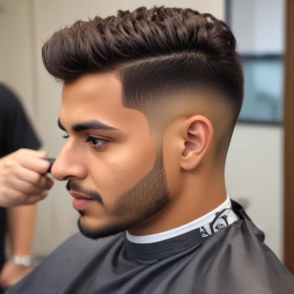 Indian guy getting a southside fade haircut in London
