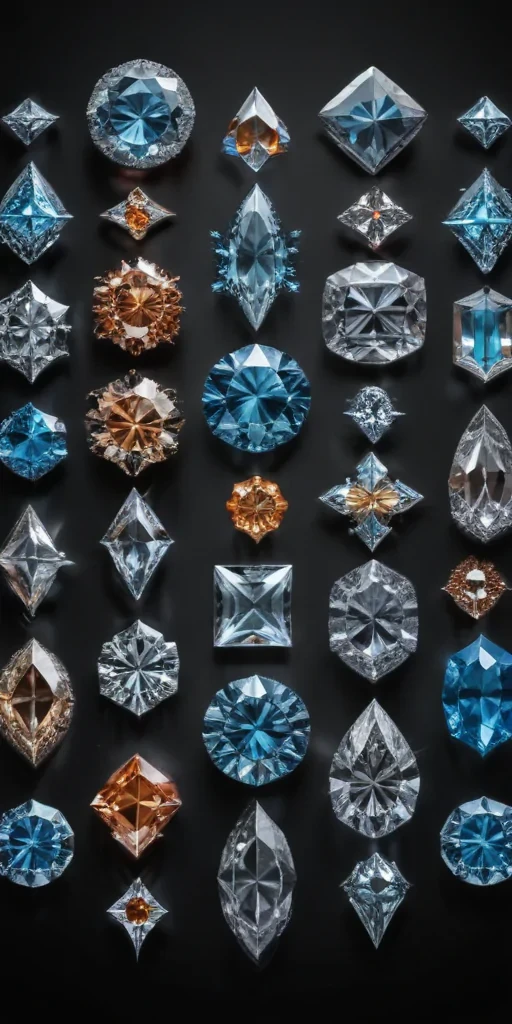 An Exquisite Collection of Various Shaped and Colored Sparkling Gems ...