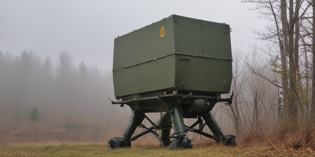 military green portable radar