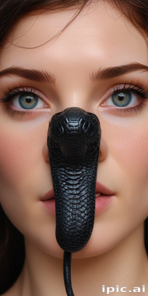 Unconventional Beauty: A Unique Fusion of Human Features and Snake Elements