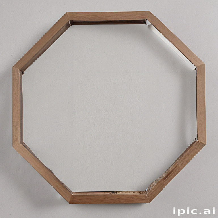 Elegant Wooden Octagonal Frame Ready for Your Favorite Artwork Display