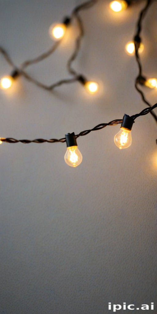 Twinkling String Lights Creating a Warm and Inviting Atmosphere at Home