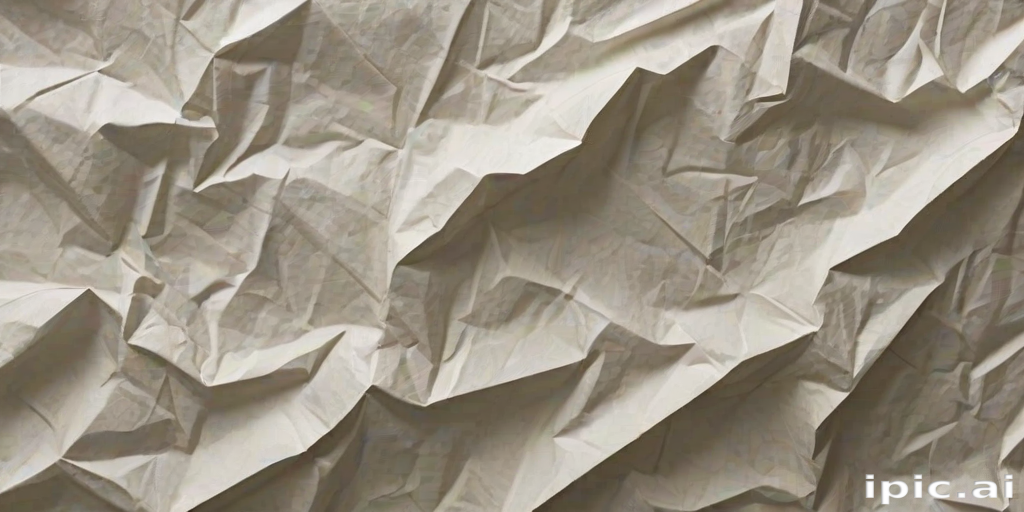 Intricate Textures and Shadows Created by Crumpled Light Beige Paper ...